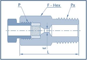 Adaptor MP Female to Male NPT Thread- 10000 psi upto 60000 psi
