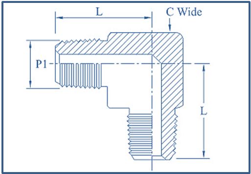 Male Elbow 10000 psi High Pressure 10000 psi to 15000 psi
