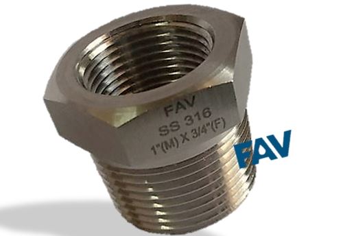 Hex Reducing Bushing 10000 psi 700 Bars in NPT and BSP