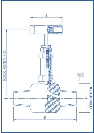 Needle Valves Male X Male 6000 Psi, aslo in NPT/BSP