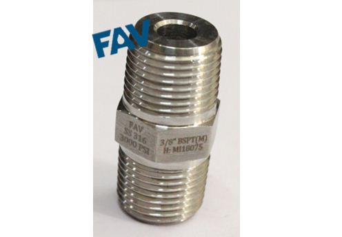 Hex Nipple Precision Pipe Fittings and Instrument Adaptors