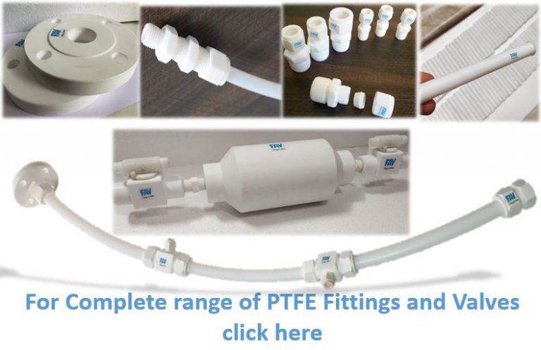 PTFE Manifold Valve 3 Way T Type and range of PTFE Valves
