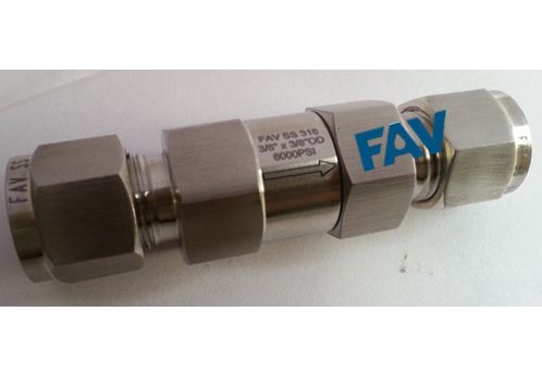 Check Valve Compression Tube Double Ferrule pressure upto 6000 psi