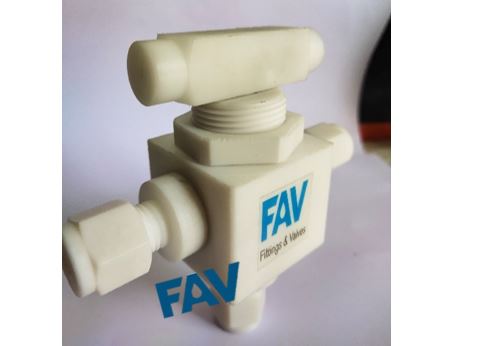 PTFE Ball Valve 3 way Compression Tube and range of PTFE Valves